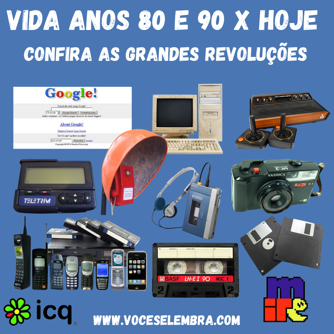 Grandes revoluções - Vida Anos 80 e 90 X Hoje – Você se Lembra