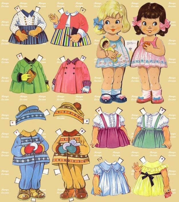 Boneca De Papel Troca Roupas Paper Doll Anos 80 E 90 Você Se Lembra
